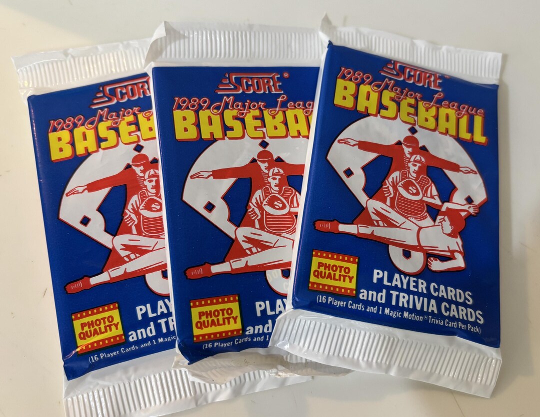 3 Packs 1989 Score Baseball Cards Unopened Packs - Etsy