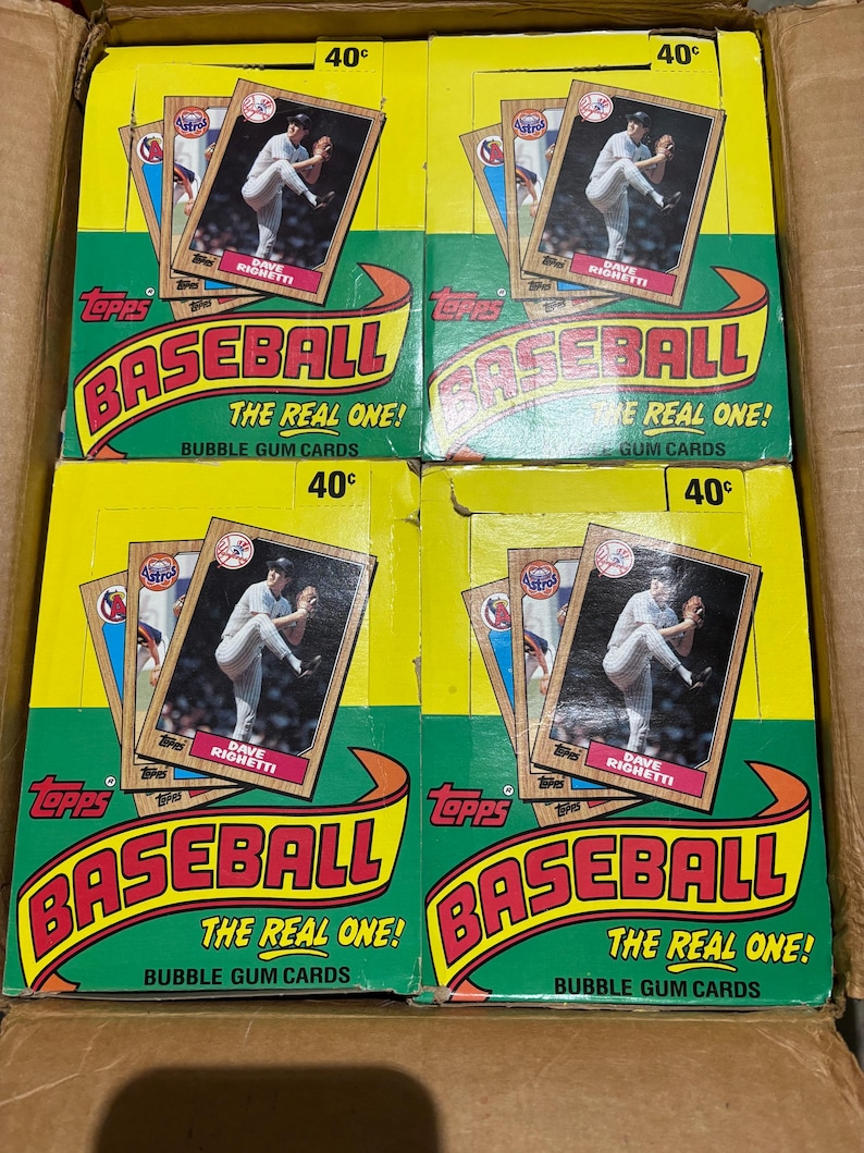 10 Packs 1987 Topps Baseball Cards Unopened Wax Packs Case Fresh - Etsy
