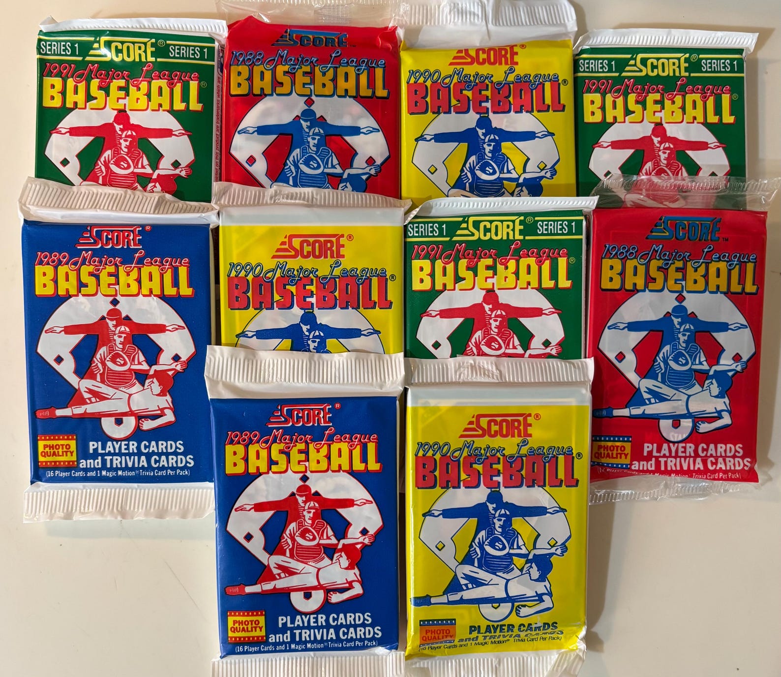 10 Packs Score Baseball Cards Unopened Packs Wax Box - Etsy