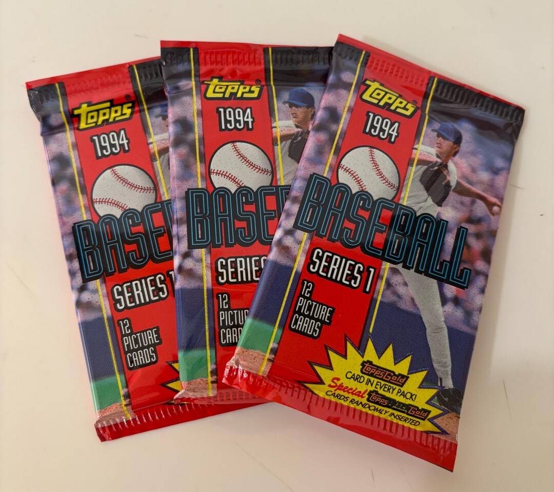 3 Packs 1994 Topps Baseball Cards Unopened Packs Series One - Etsy
