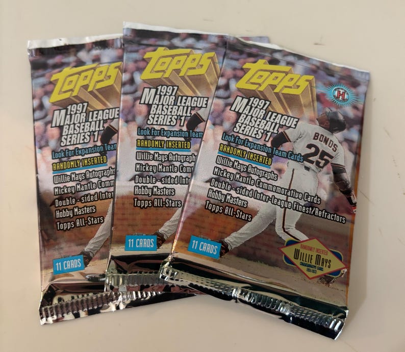 3 Packs 1997 Topps Baseball Cards Unopened Packs Series One - Etsy