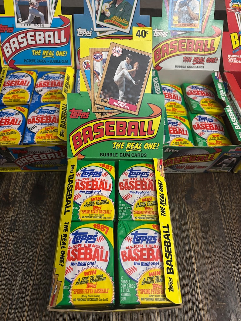 3 Packs 1987 Topps Baseball Cards Unopened Wax Packs - Etsy