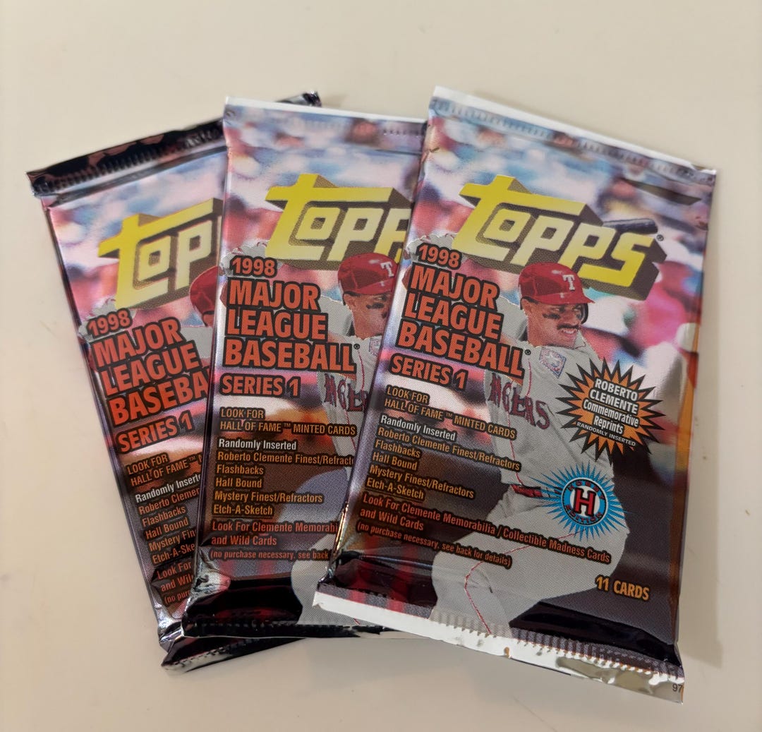 3 Packs 1998 Topps Baseball Cards Unopened Packs Series One - Etsy