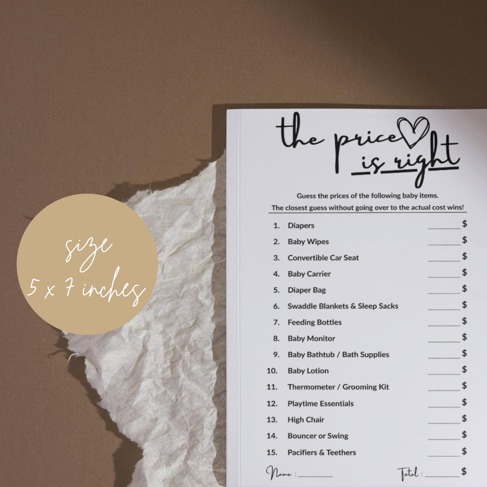Printable Baby Price is Right Game: Editable Baby Shower Activity (PDF ...