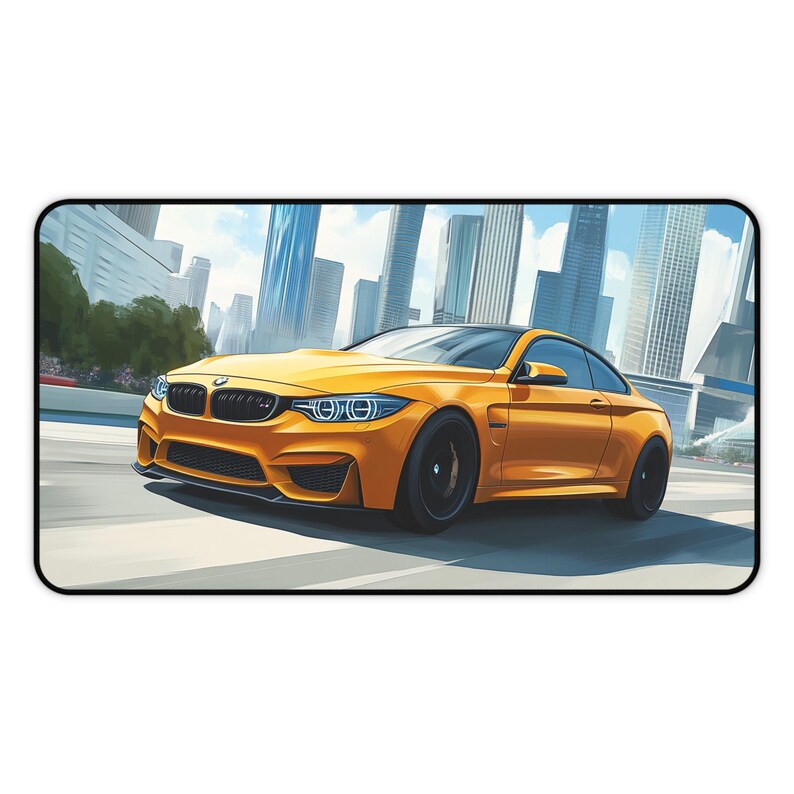 BMW M4 Desk Mat XXL Racing Car Desk Mat Black and White Mousepad Cool ...