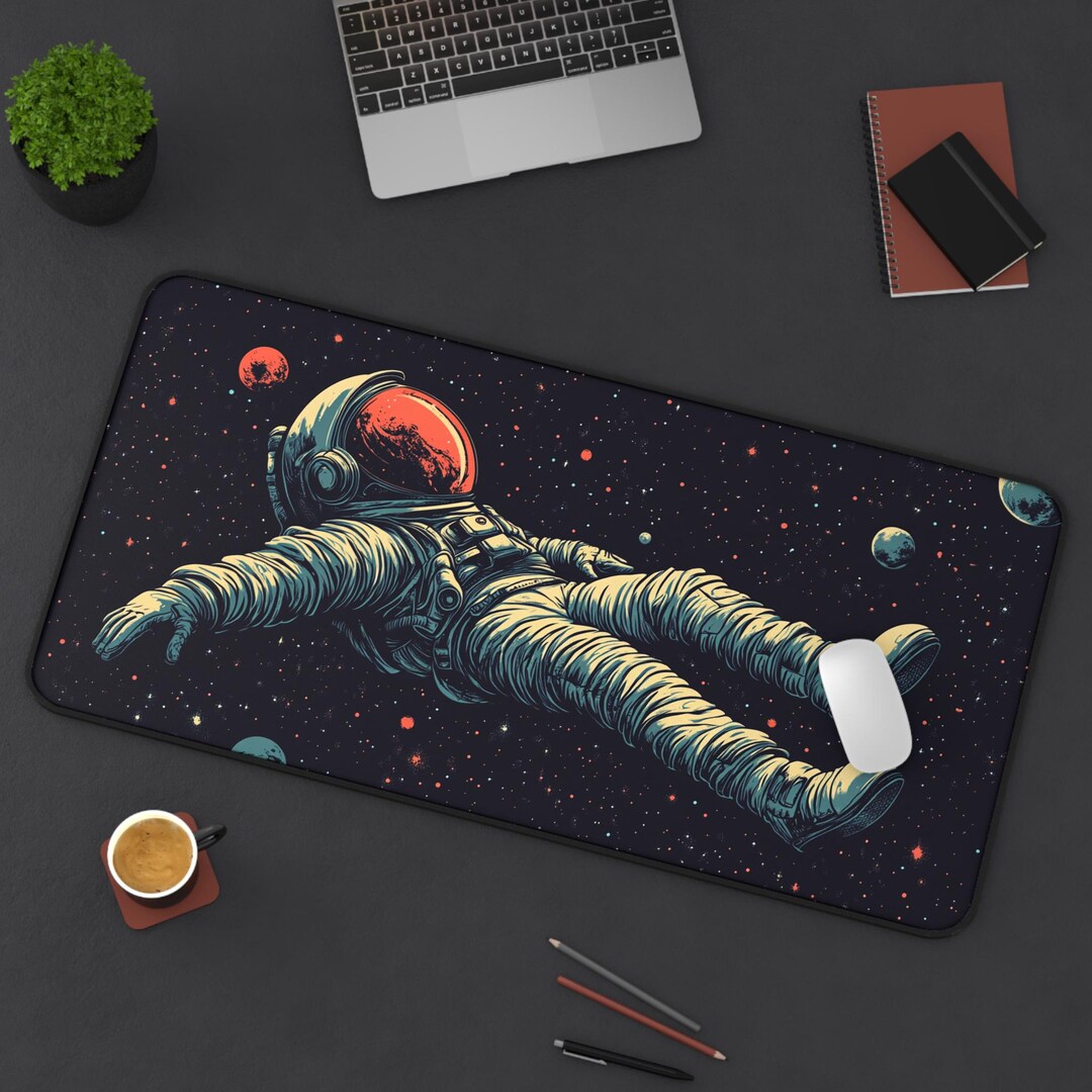 Astronaut Lost in Space Desk Mat | Lone Astronaut Drifting in Endless ...