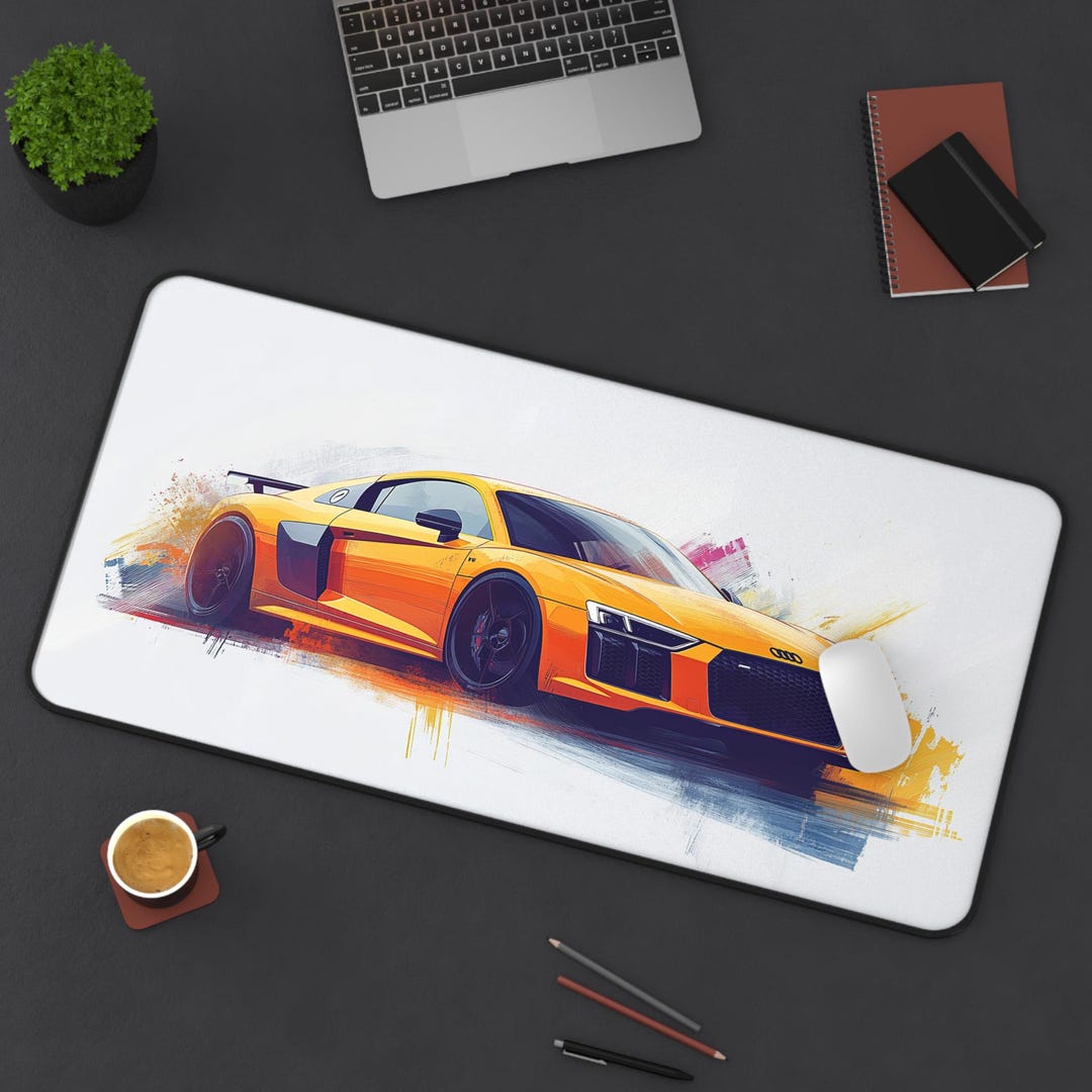 Audi R8 Mousepad White Gaming Mousepad Desk Mat XXL Racing Car Desk Mat ...