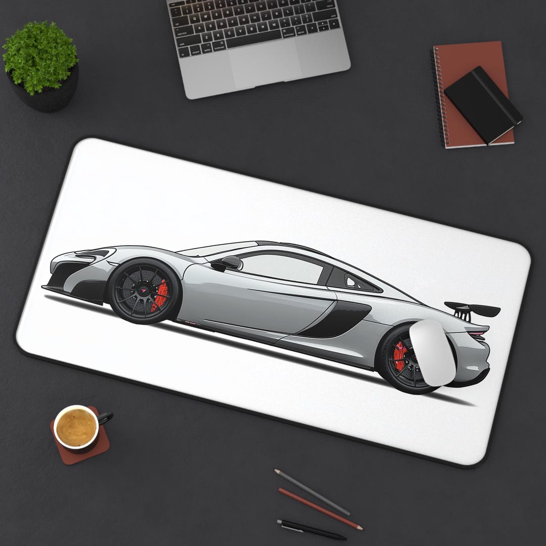 Mclaren Desk Mat XXL White Racing Car Desk Mat Gaming Mousepad Cool ...