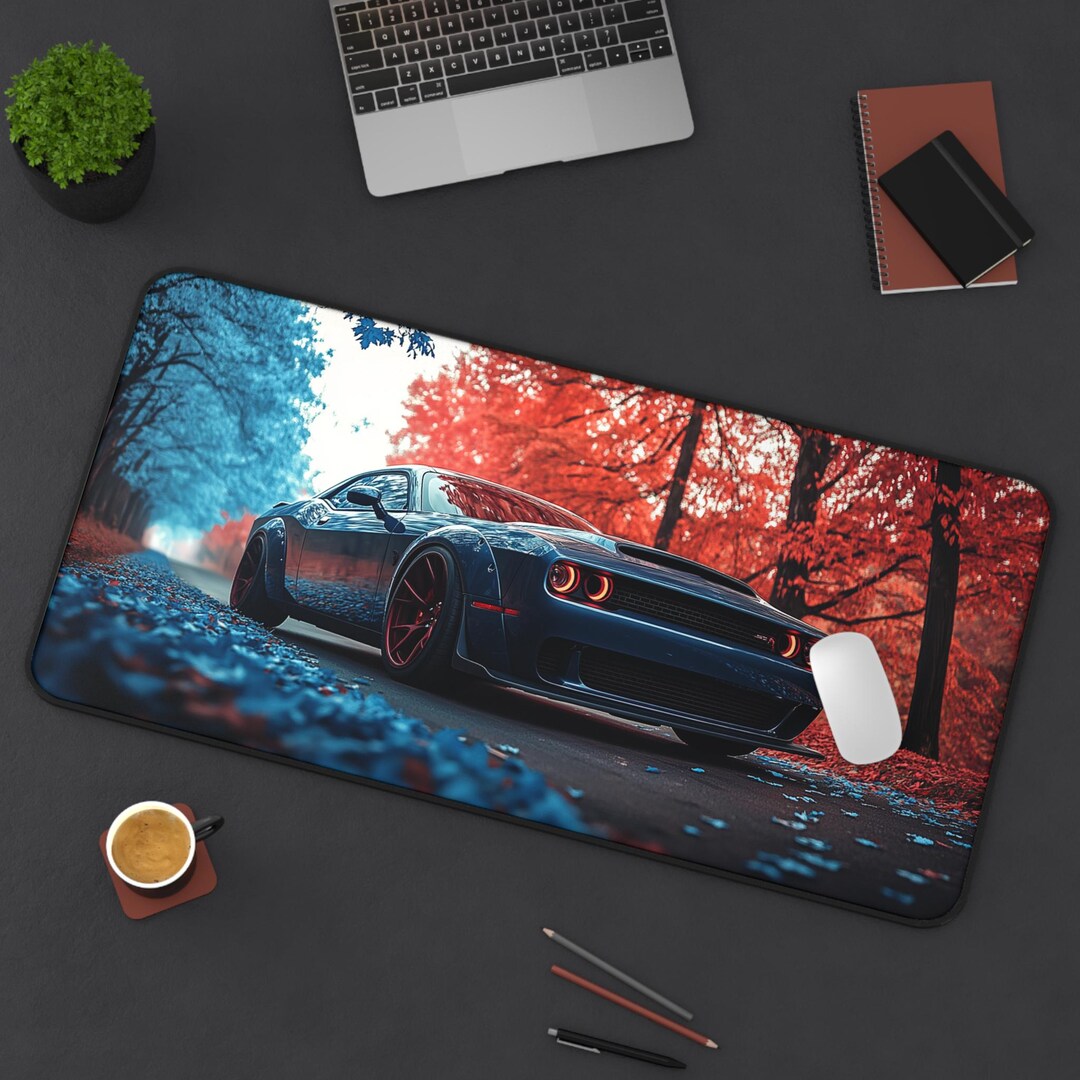 Dodge Challenger Desk Mat XXL Racing Car Desk Mat Cool Gifts for Guys ...