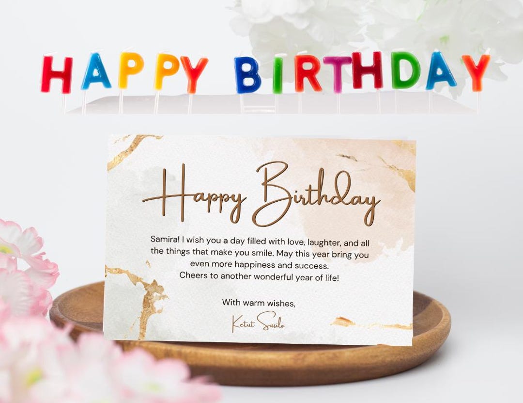 Birthday Card Digital Download, Greeting Card, Happy Birthday ...