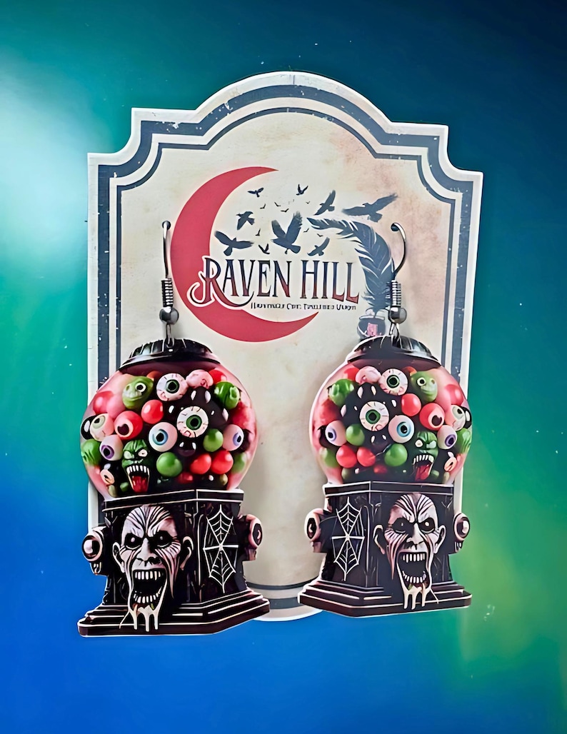 Eyeball Gumball Machine-creepy Candy Earrings, Horror Statement Jewelry ...