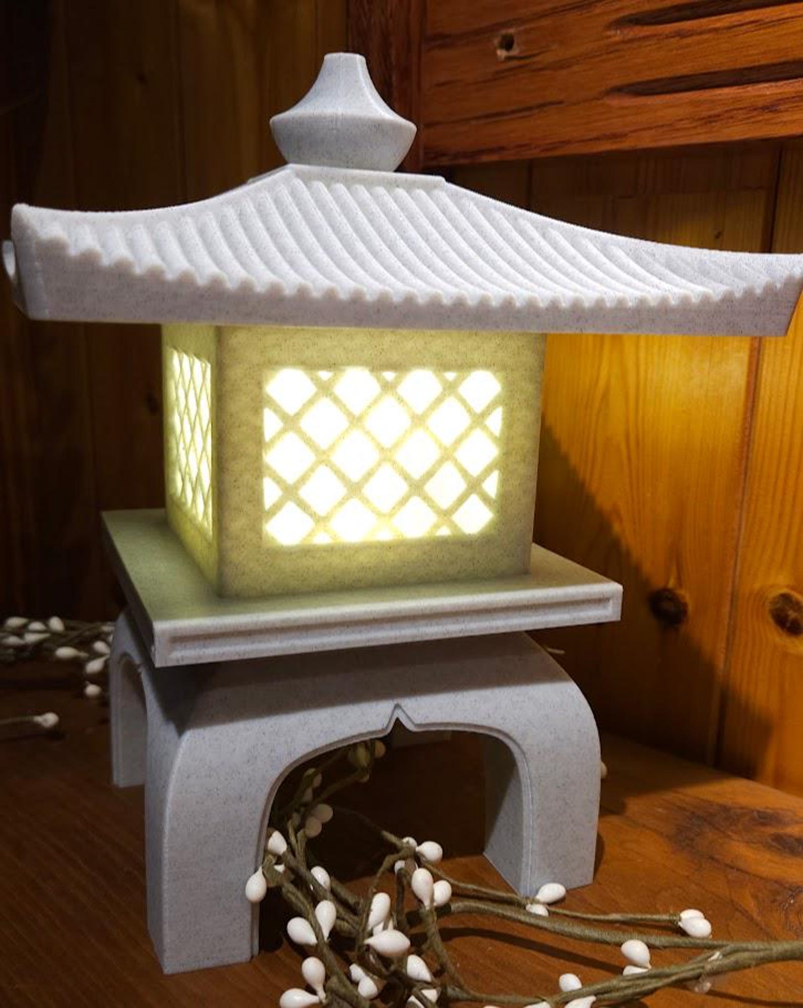 Toro Japanese Lantern Lamp Décor Tealight USB Leds Mood Lighting Table ...