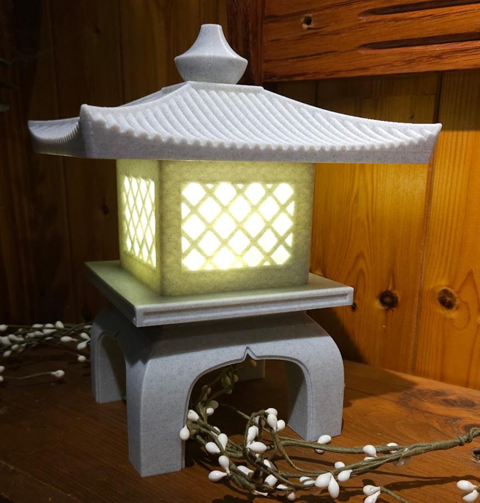 Toro Japanese Lantern Lamp Décor Tealight USB Leds Mood Lighting Table ...