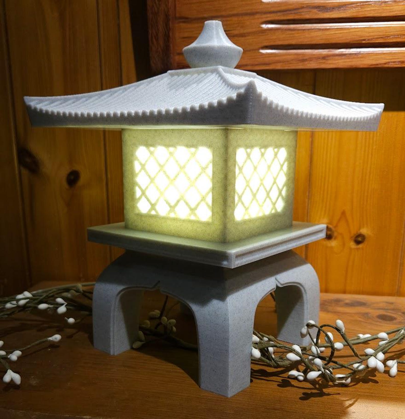 Toro Japanese Lantern Lamp Décor Tealight USB Leds Mood Lighting Table ...