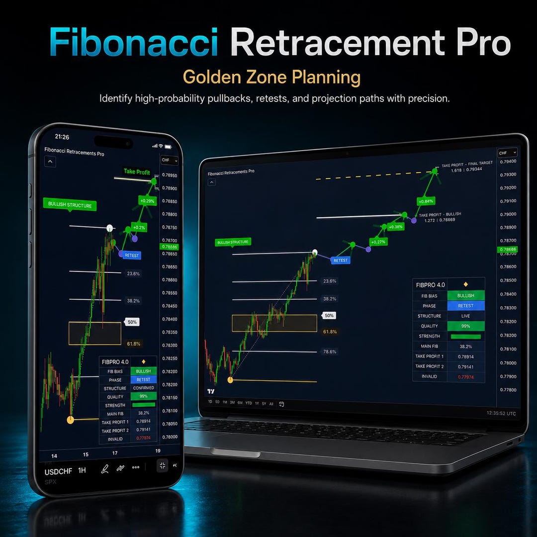 Fibonacci Retracement Trading Indicator – Tradingview Golden Zone Tool ...