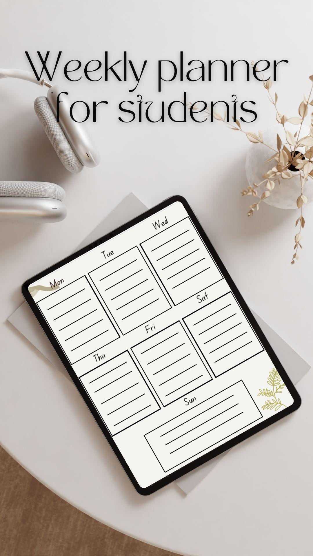 Printable Weekly Planner for Studenst,weekly Study Plan - Etsy