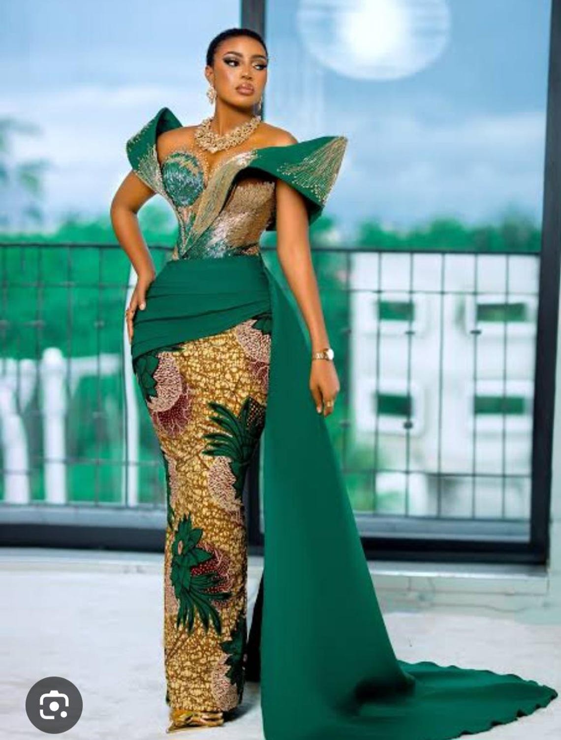 Handmade Ankara Dress: Elegant Beaded African Women's Fashion - Etsy