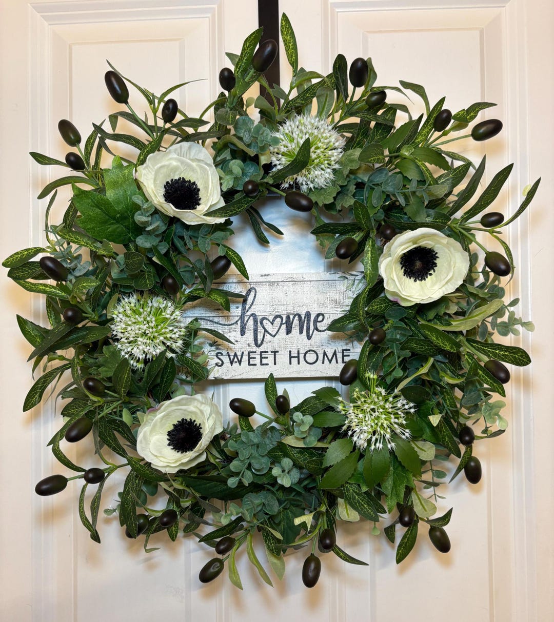 All Year Round Wreath: Poppy, Olive, Dandelion & Greenery Wreath - Etsy