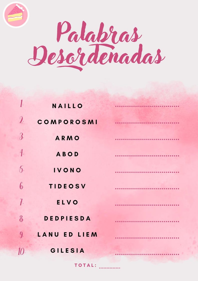 5 Spanish Bridal Shower Games, 5 Juegos Para Despedida De Soltera ...