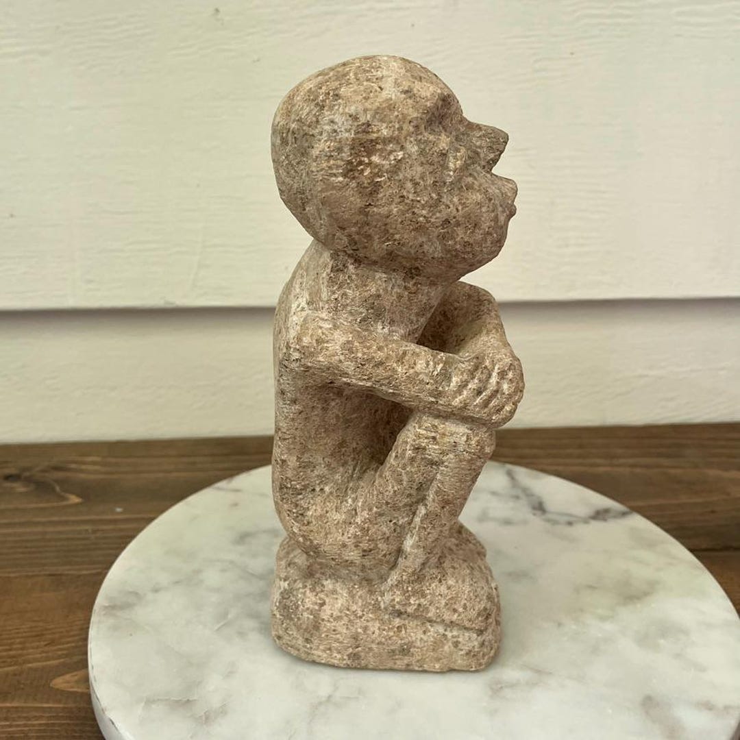 Antique Ntadi Mboma Congo Ancestor Figure 8" Heavy Stone Sculpture ...