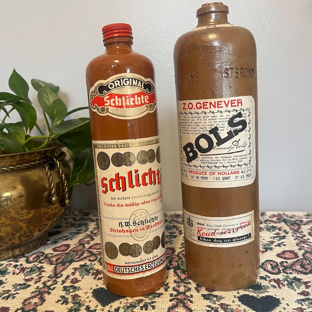Vintage Liquor Bottles: Bols Genever & Schlichte Steinhäger, Bar ...