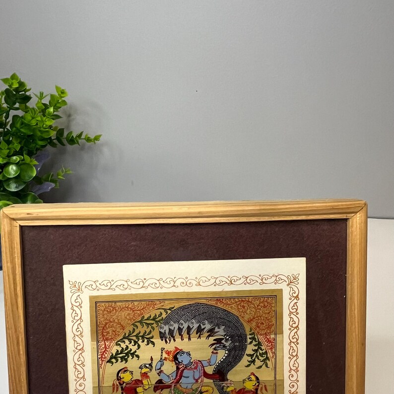Original Traditional Pattachitra Painting of Khrisna on Palm Leaf ...
