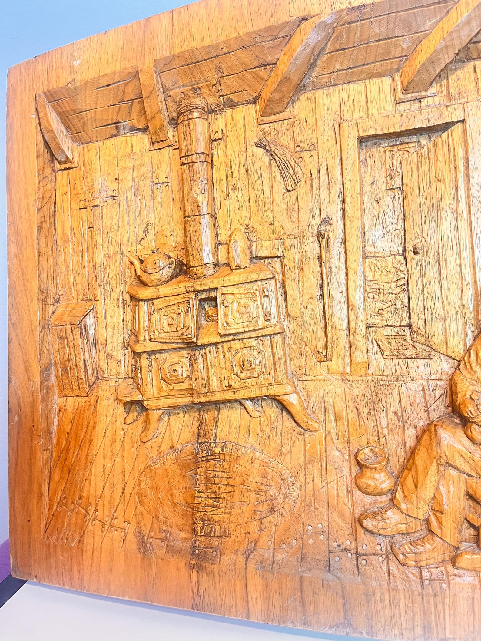 Marcel Guay Signed Vintage Wooden Hand Carved-wood Sculpture Wall Art ...