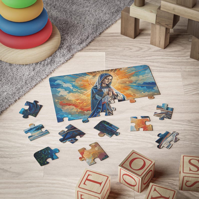 Virgin Mary Mother Madonna Puzzle, Children's Religious Puzzle ...