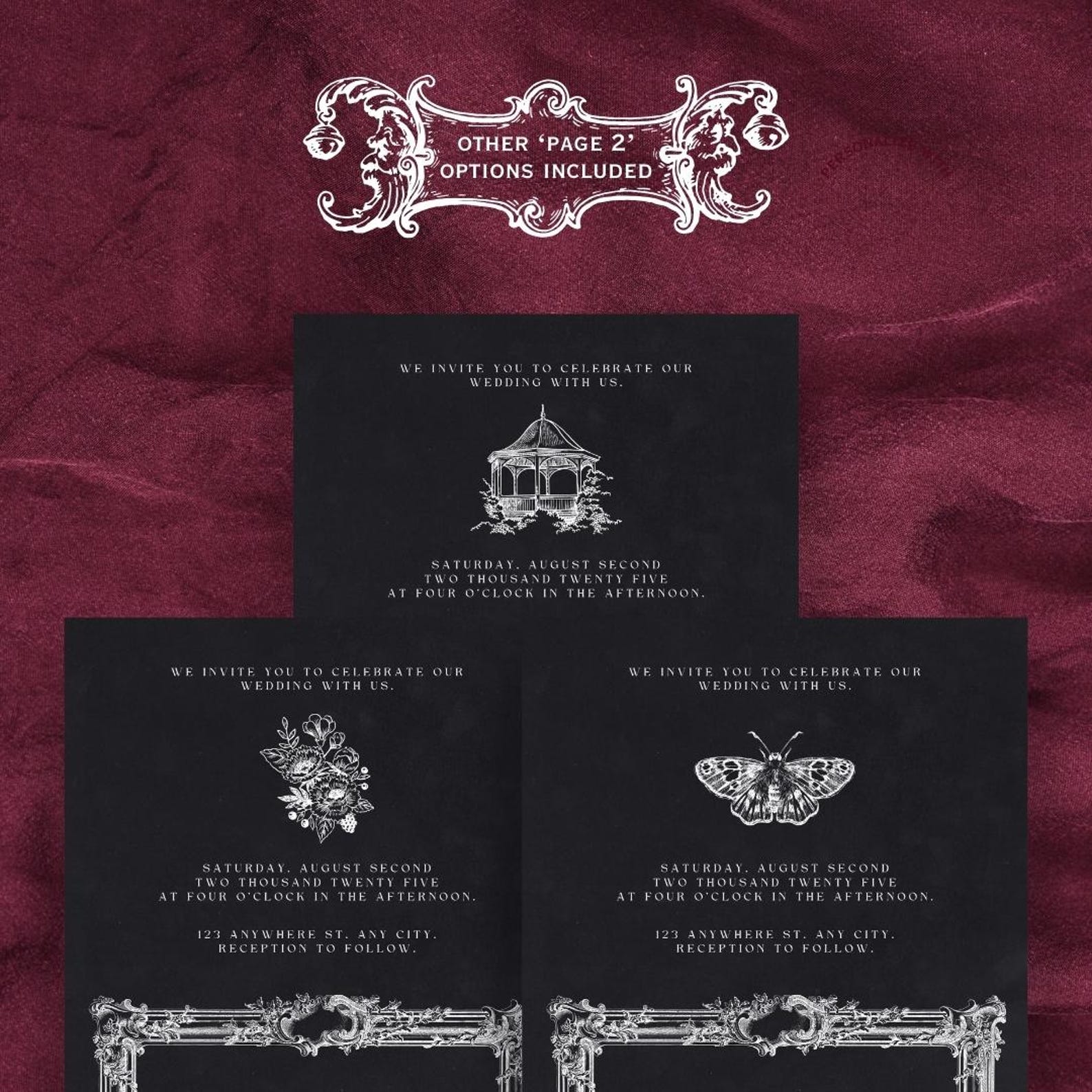 Gothic Victorian by Cryptic Creations | Wedding Invitation - Etsy