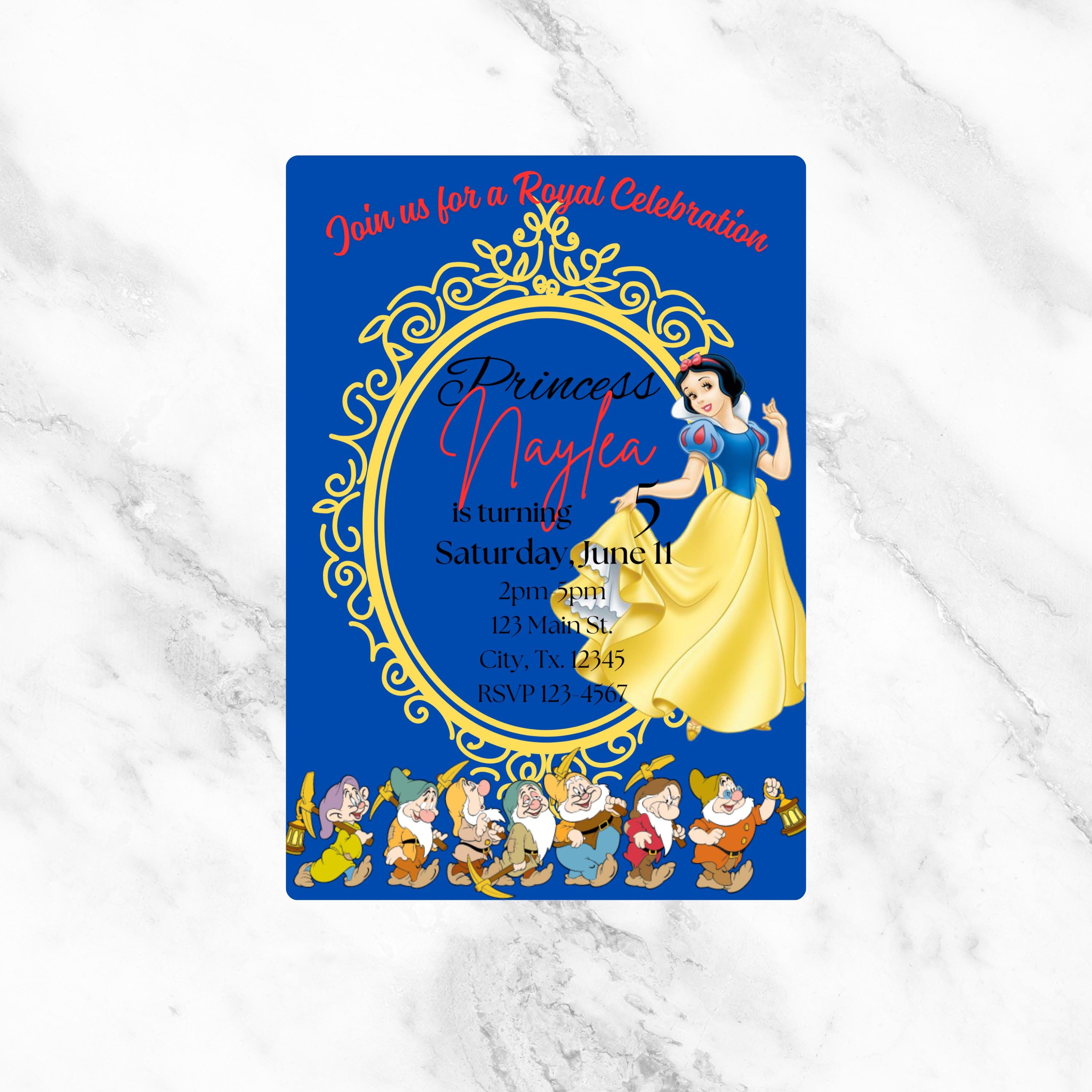 Snow White Birthday Invitation - Etsy