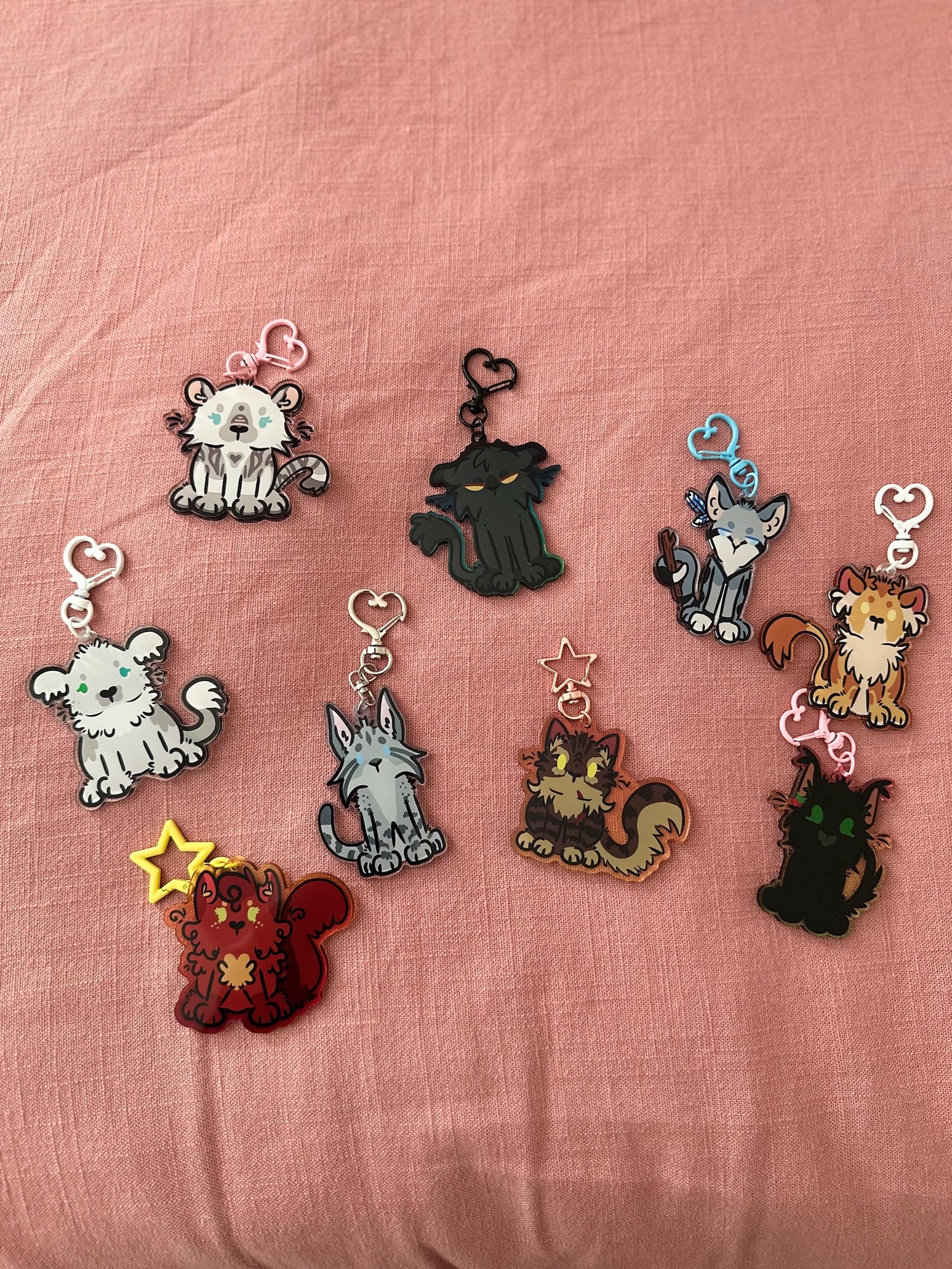 Warrior Cat Chibi Acrylic Keychains - Power of Three Saga - Etsy