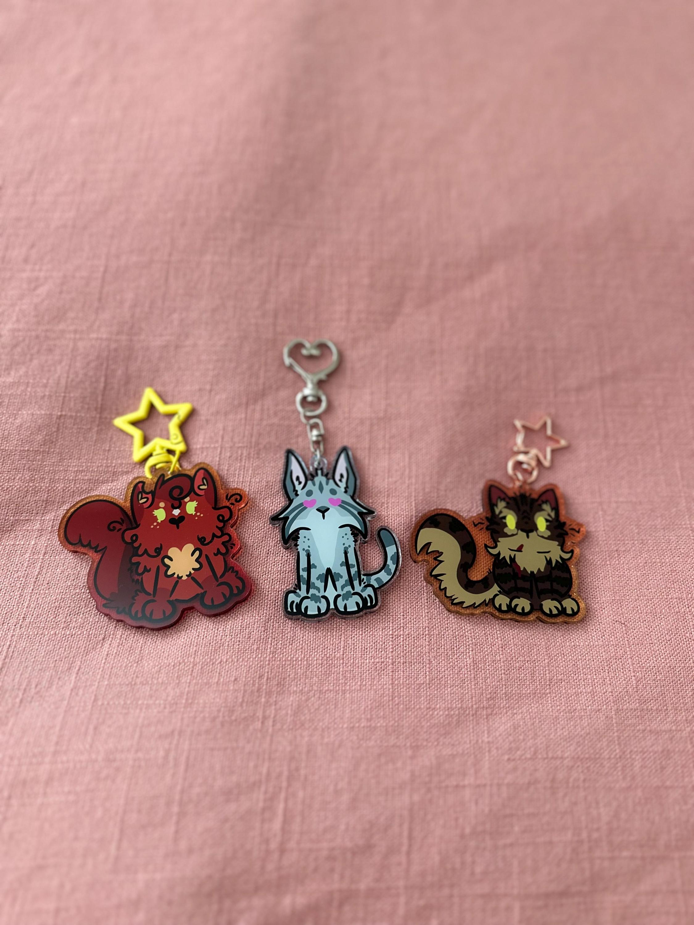Warrior Cat Chibi Acrylic Keychains - Power of Three Saga - Etsy