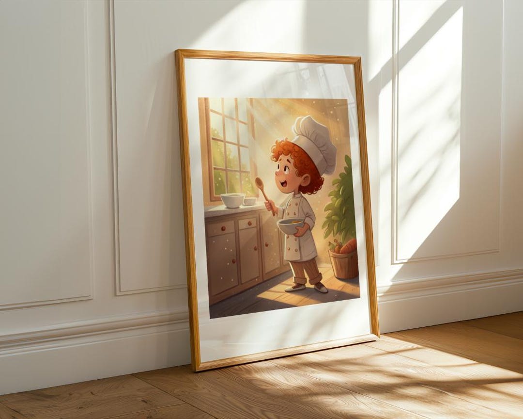 Aspiring Chef Wall Art – Poster or Canvas Decor for Kids/nursery Room ...
