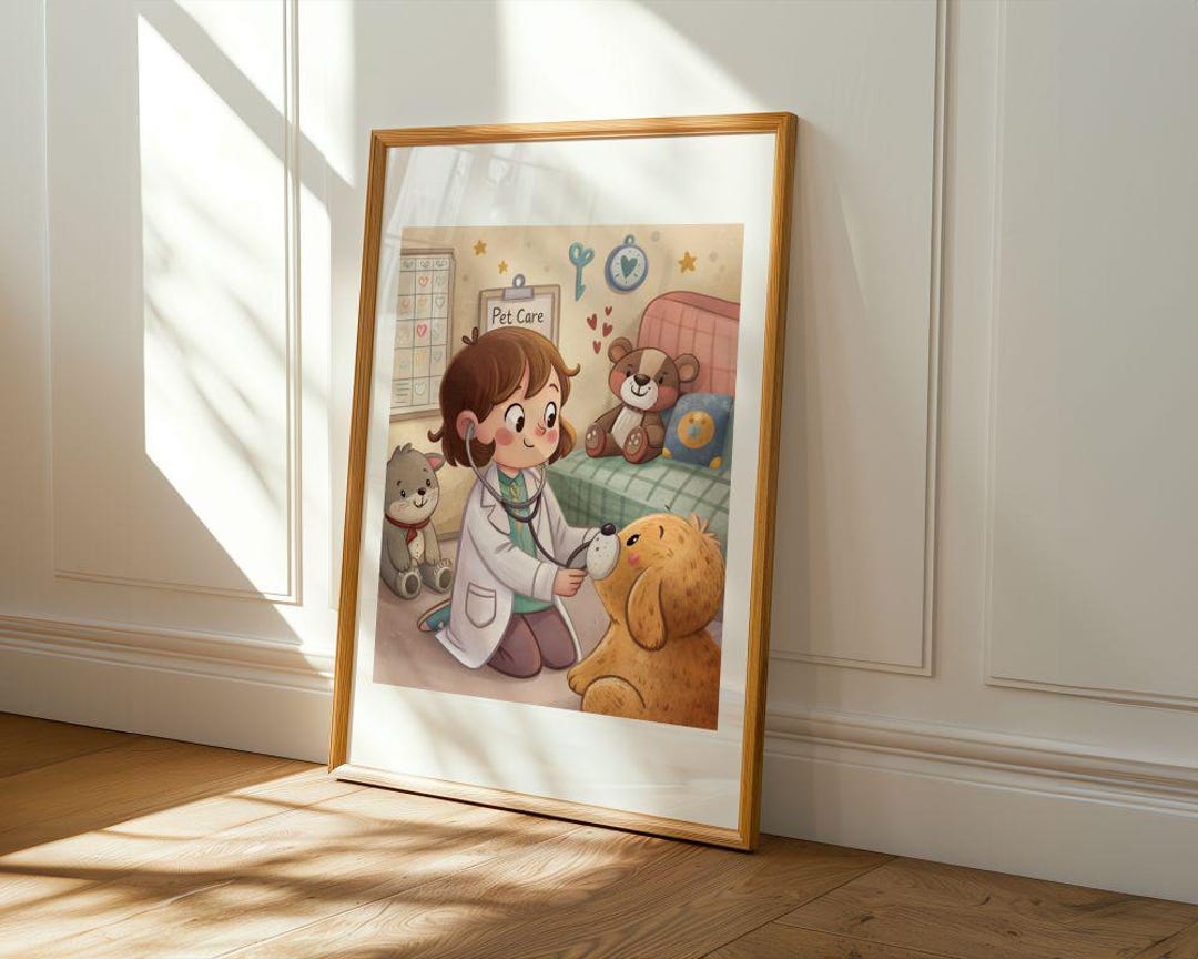 Aspiring Veterinarian 2 Wall Art - Poster or Canvas Decor for Kids ...
