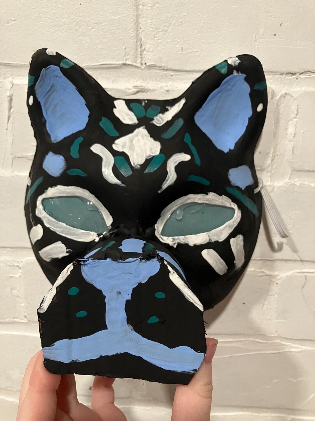 Black White and Red Therian Wolf Mask. - Etsy