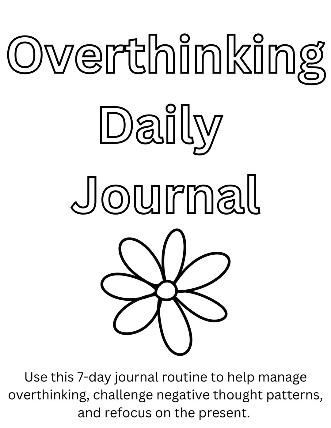 The 7-day Mindfulness Journey: A Journal & Coloring Experience - Etsy