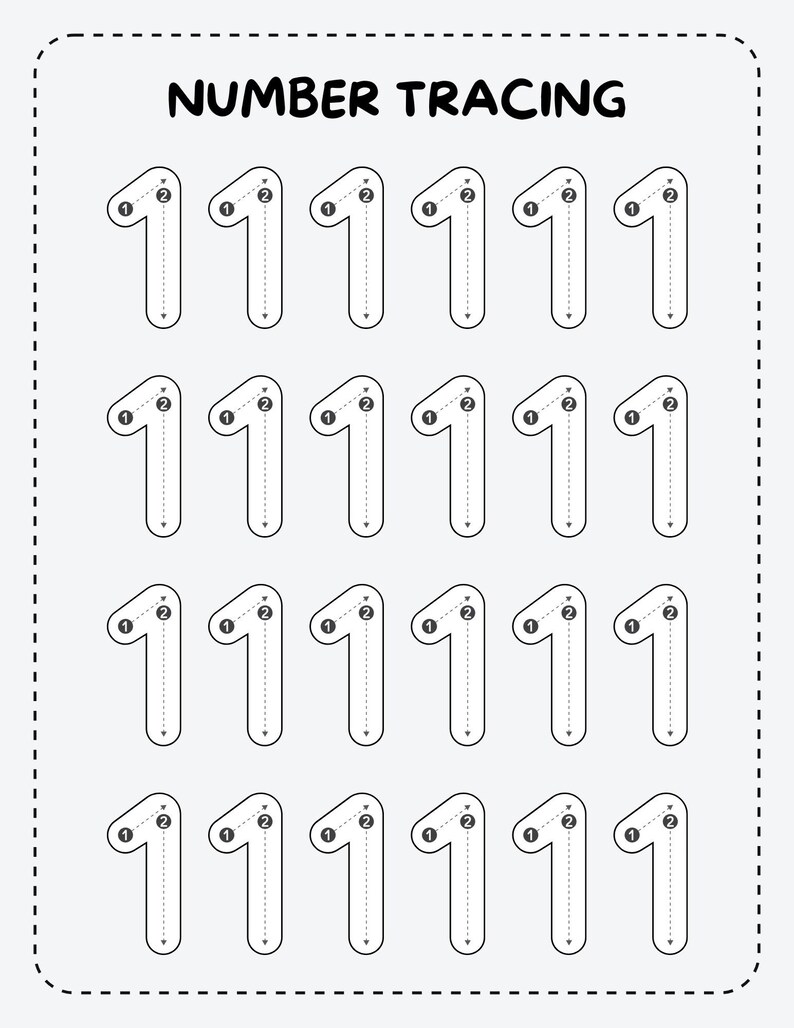 Let's Learn to Count, Color and Trace Numbers 1-10 - Etsy