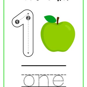 Let's Learn to Count, Color and Trace Numbers 1-10 - Etsy
