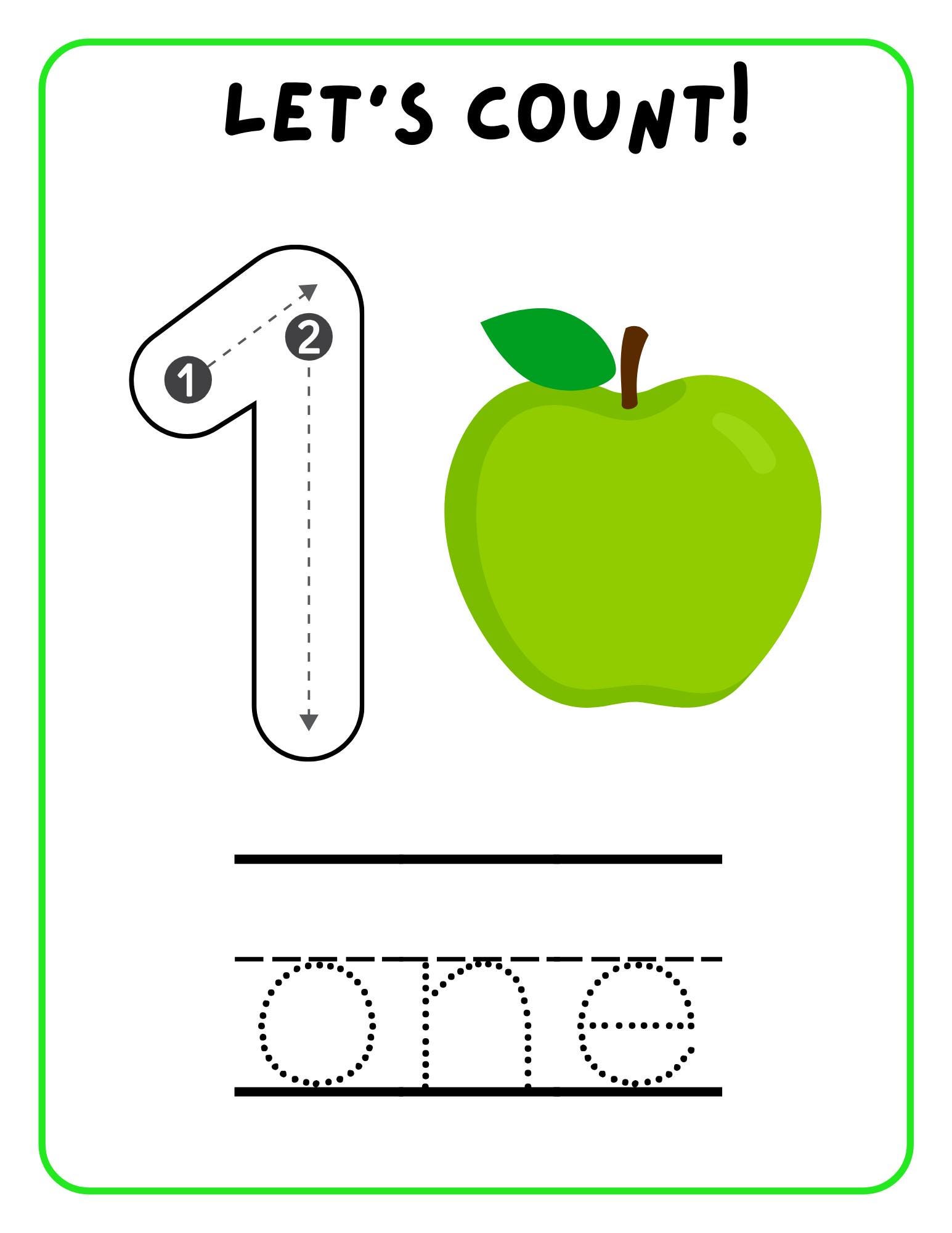 Let's Learn to Count, Color and Trace Numbers 1-10 - Etsy
