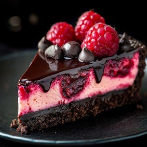 Dark Chocolate Raspberry Ripple Cheesecake Recipe PDF | Instant ...