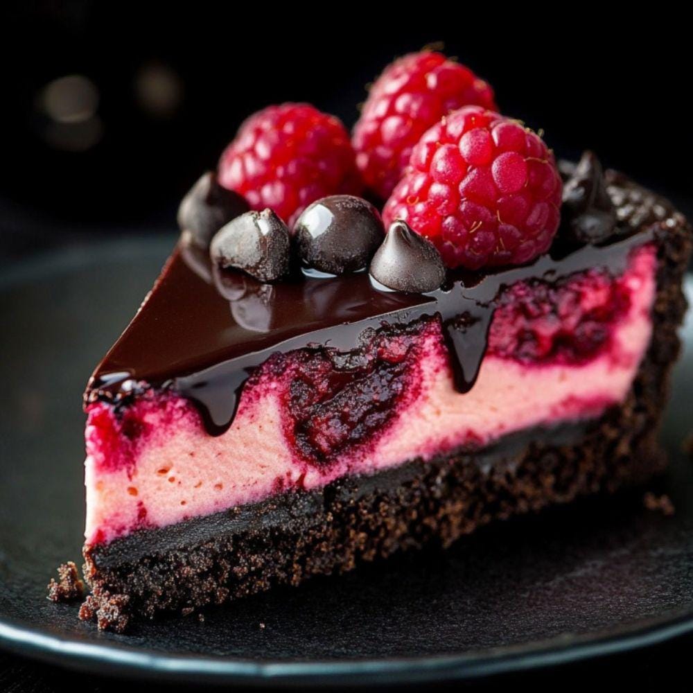 Dark Chocolate Raspberry Ripple Cheesecake Recipe PDF | Instant ...