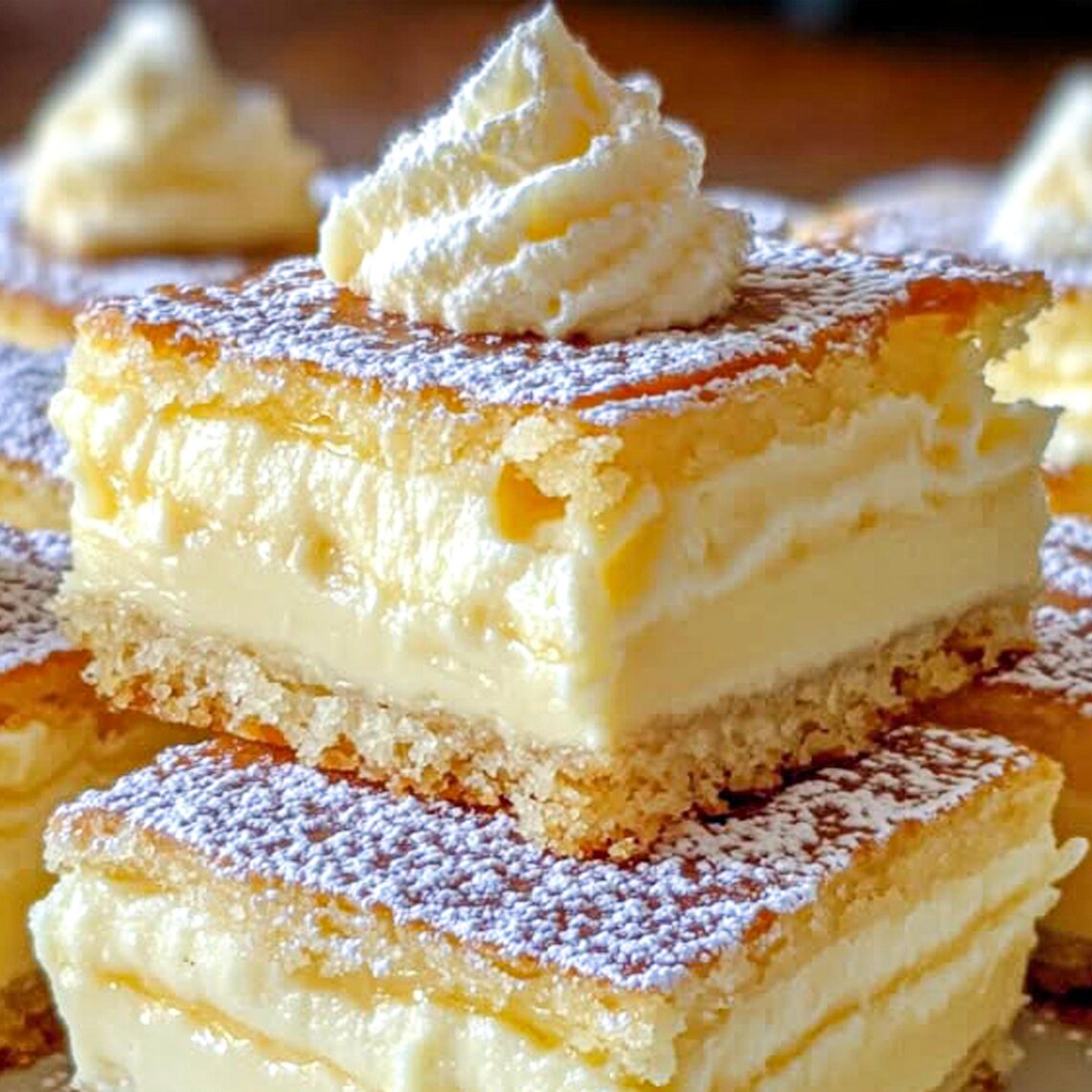 BEST RECIPE for Vanilla Custard Cream Squares | Printable Recipe PDF ...
