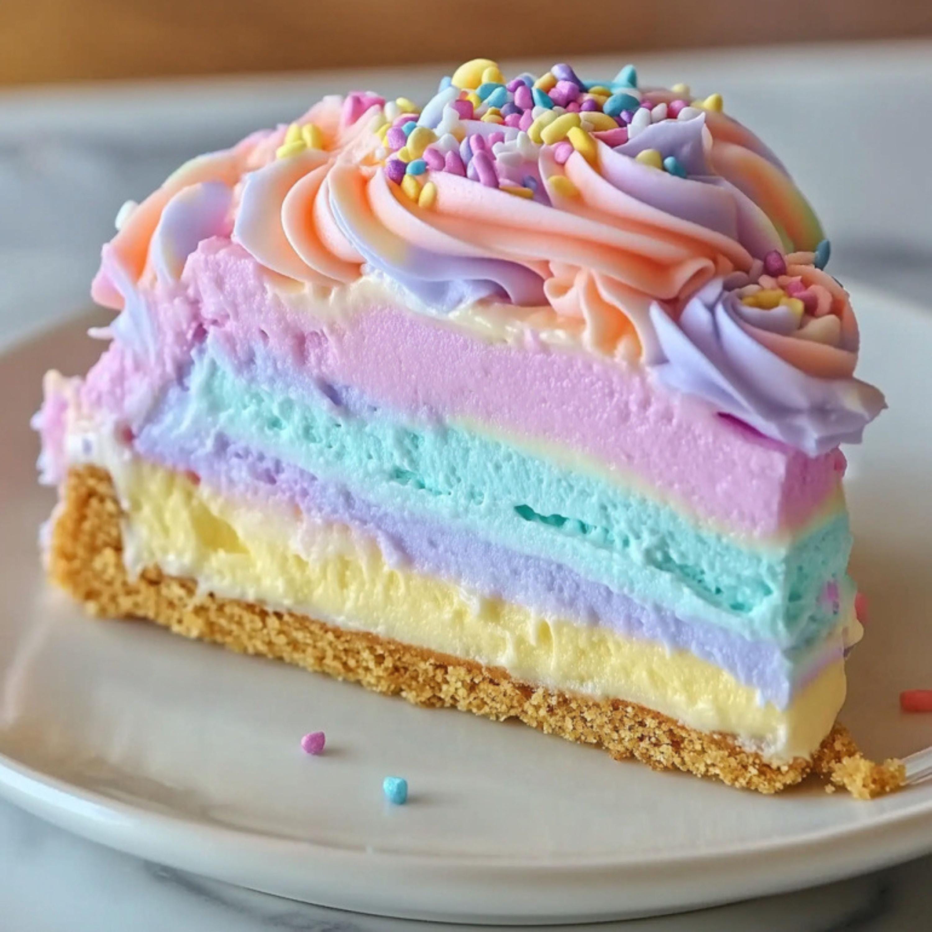 Easter Rainbow Delight Recipe PDF | Colorful Layered Cake Guide ...