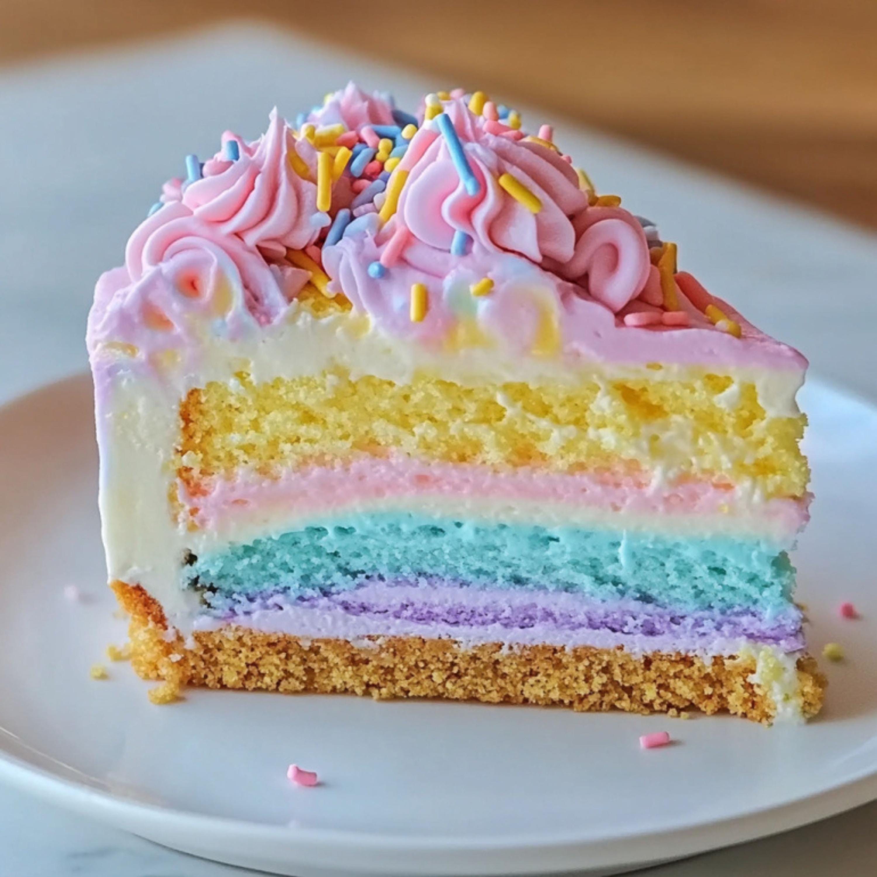 Easter Rainbow Delight Recipe PDF | Colorful Layered Cake Guide ...