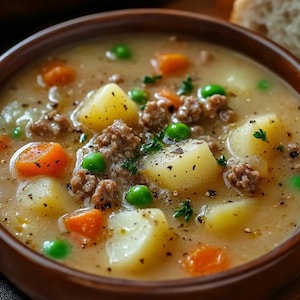 BEST RECIPE for Creamy Potato & Hamburger Soup Recipe | Made in the ...