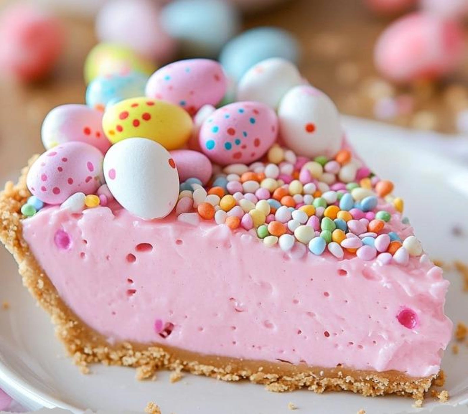 Pink Easter Jell-o Pie Recipe PDF - No-bake Dessert Guide - Etsy