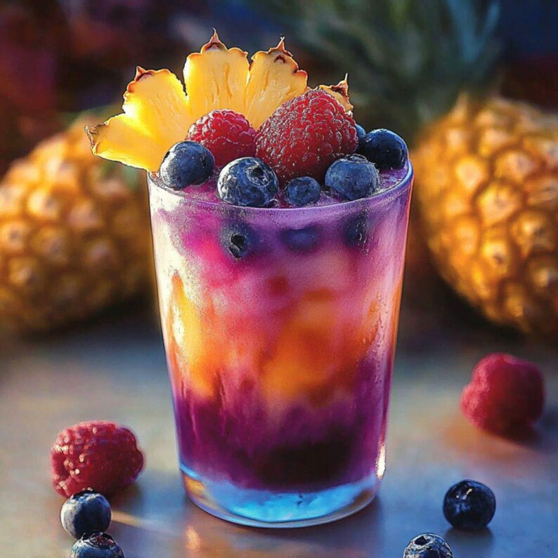 Tropical Berry Smoothie Recipe PDF - Layered Fruit Bliss for Healthy ...