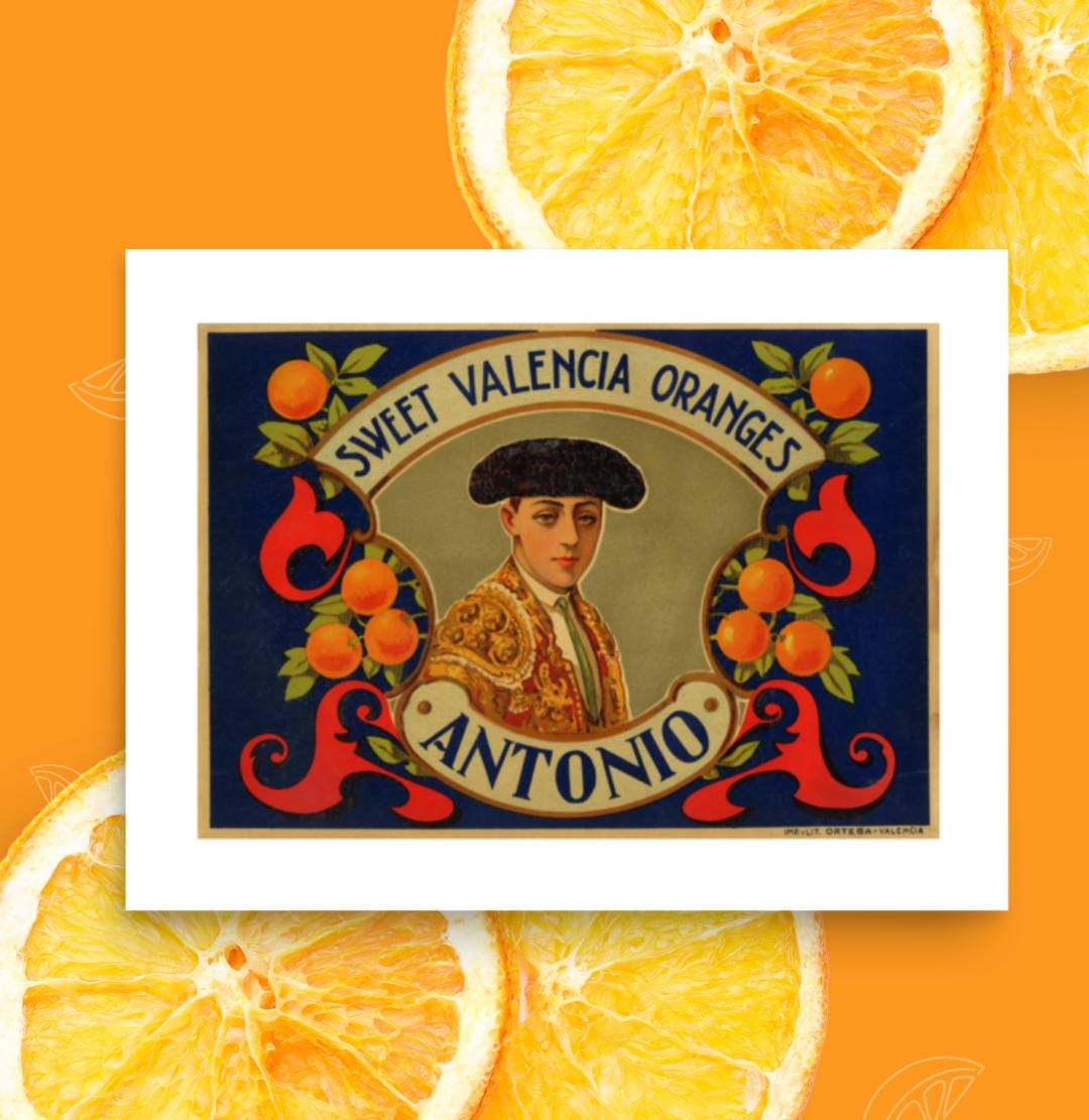 Matador - Vintage Reprint Poster Orange Crate Label From Spain Antonio ...