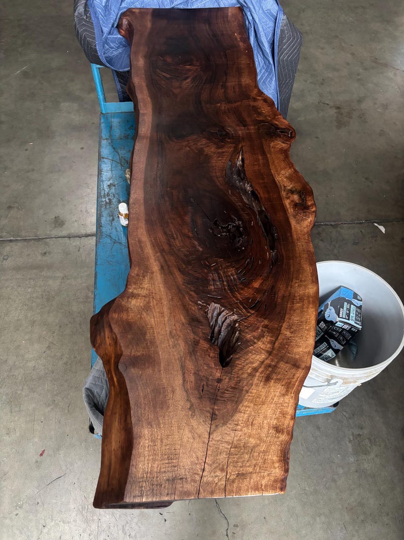 Walnut Bench/ Live Edge - Etsy