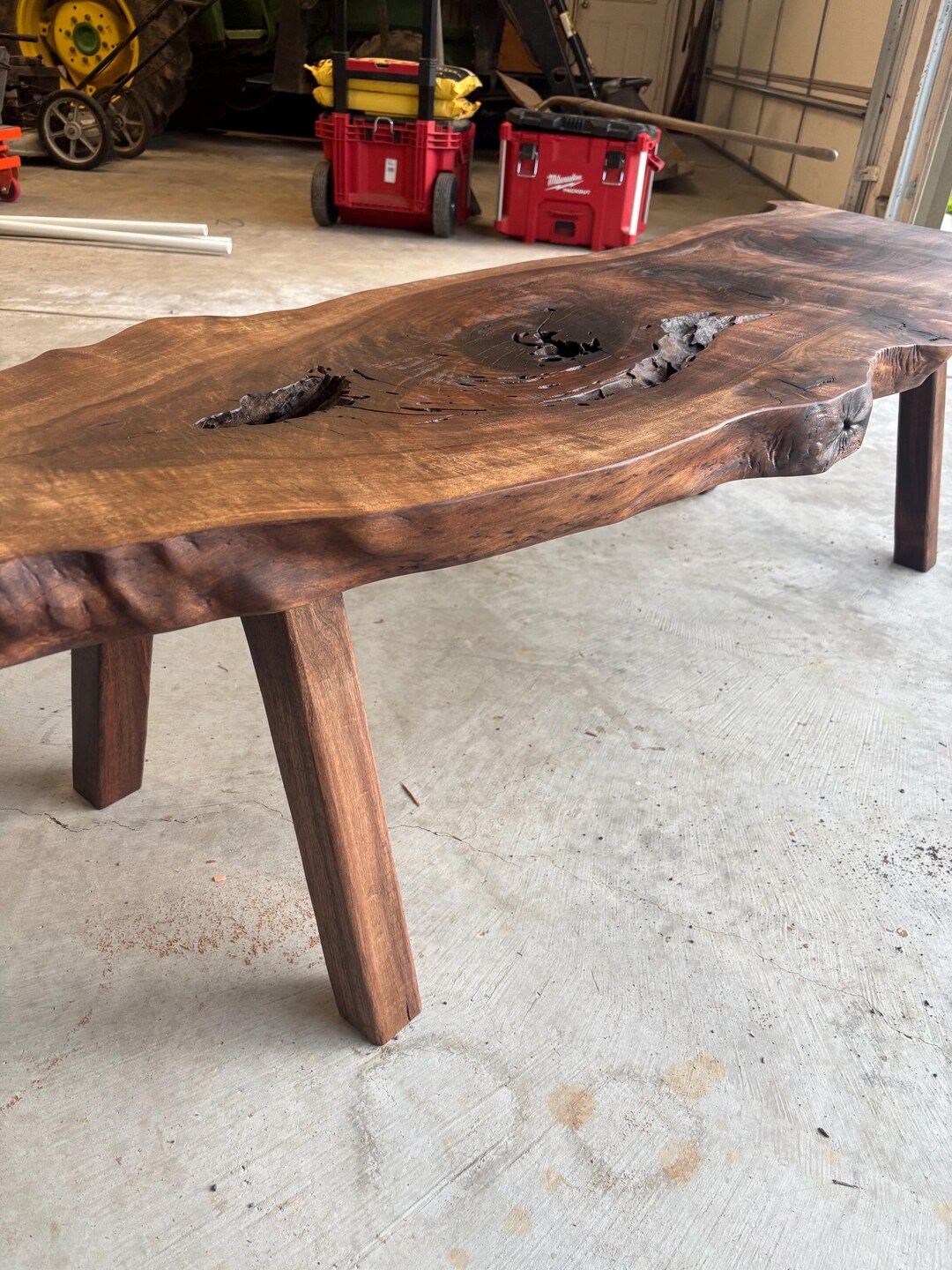 Walnut Bench/ Live Edge - Etsy